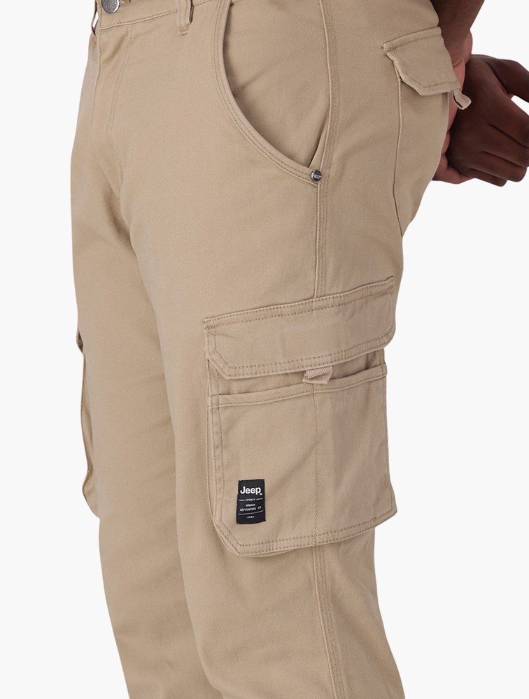 MyRunway | Shop Jeep Khaki Bolt Fixed Waistband Twill Cargo Pants for Men from MyRunway.co.za